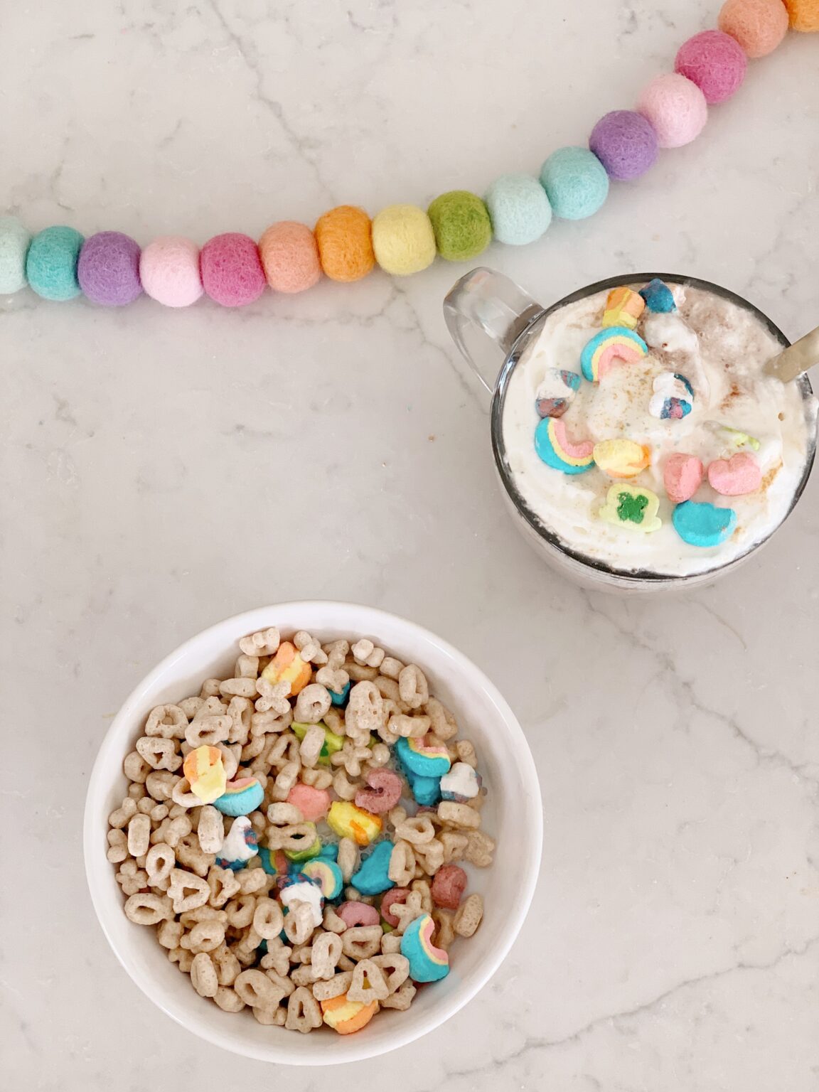 Lucky Charms Hot Chocolate - traditionallycozy.com