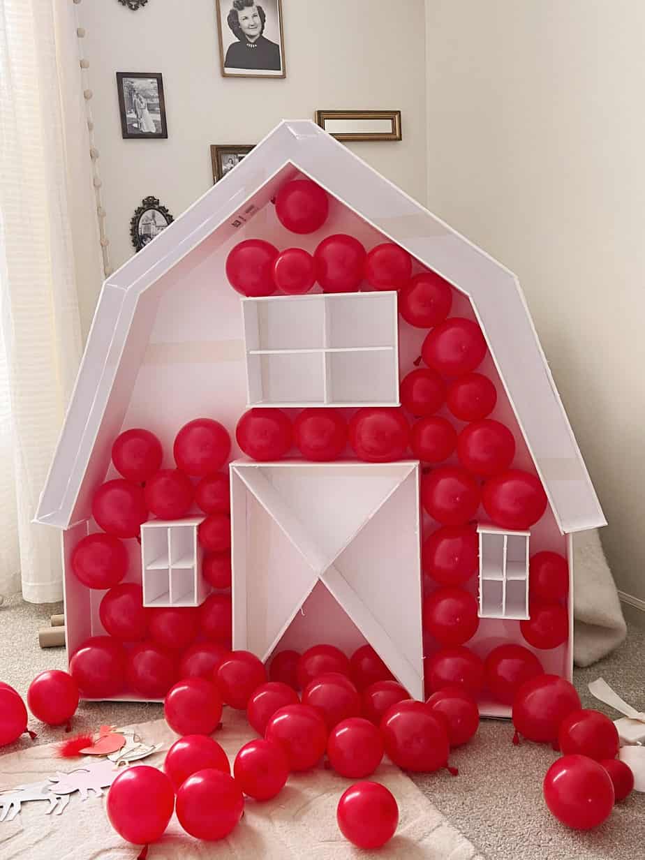 Our Barn Balloon Mosaic Photo Backdrop - traditionallycozy.com