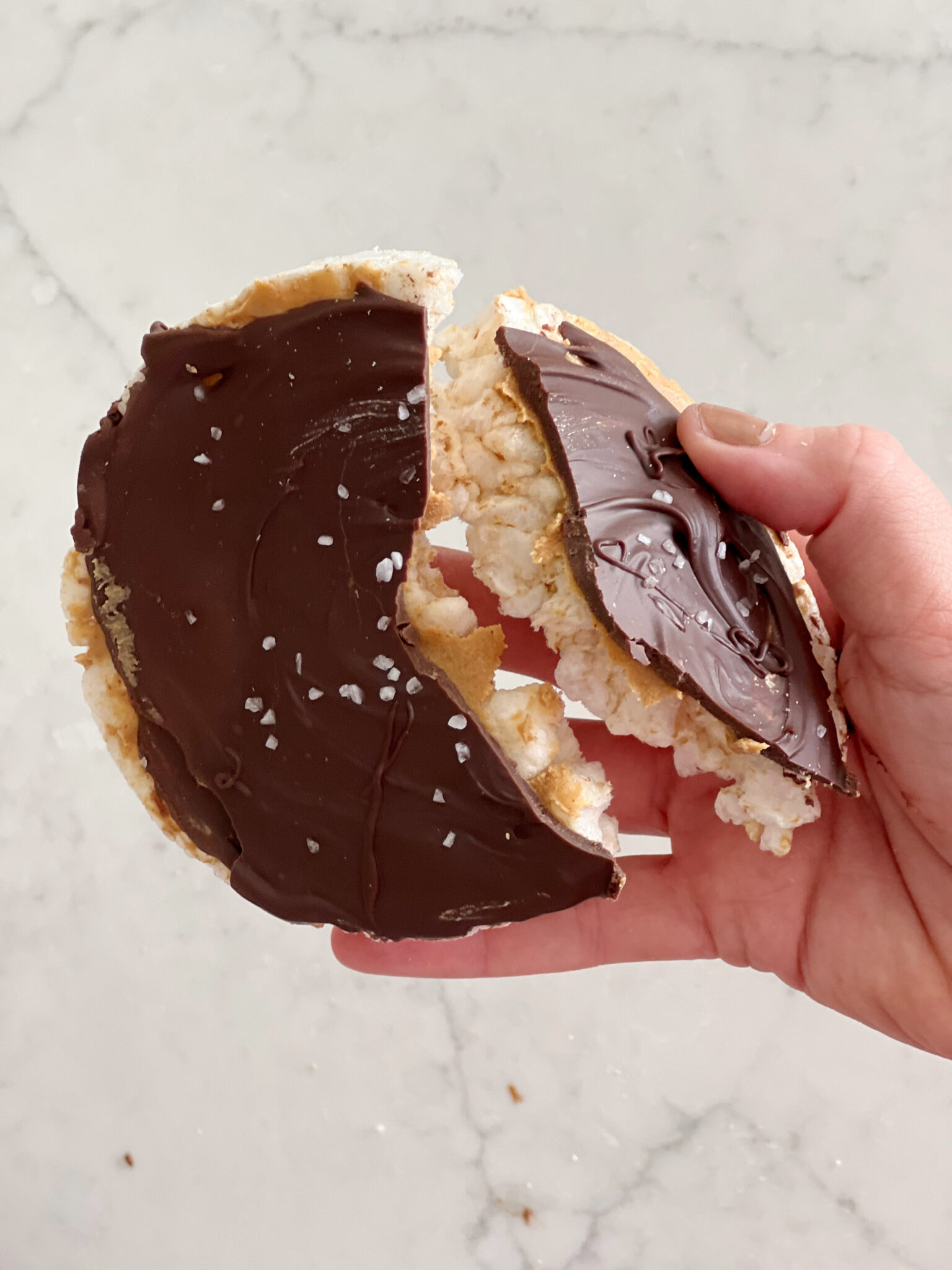 Rice Cake with Peanut Butter and Chocolate (A Giant PB Cup ...