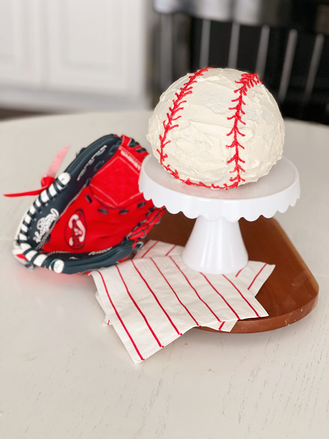 Baseball Cake- An Easy Smash or Birthday Cake - traditionallycozy.com